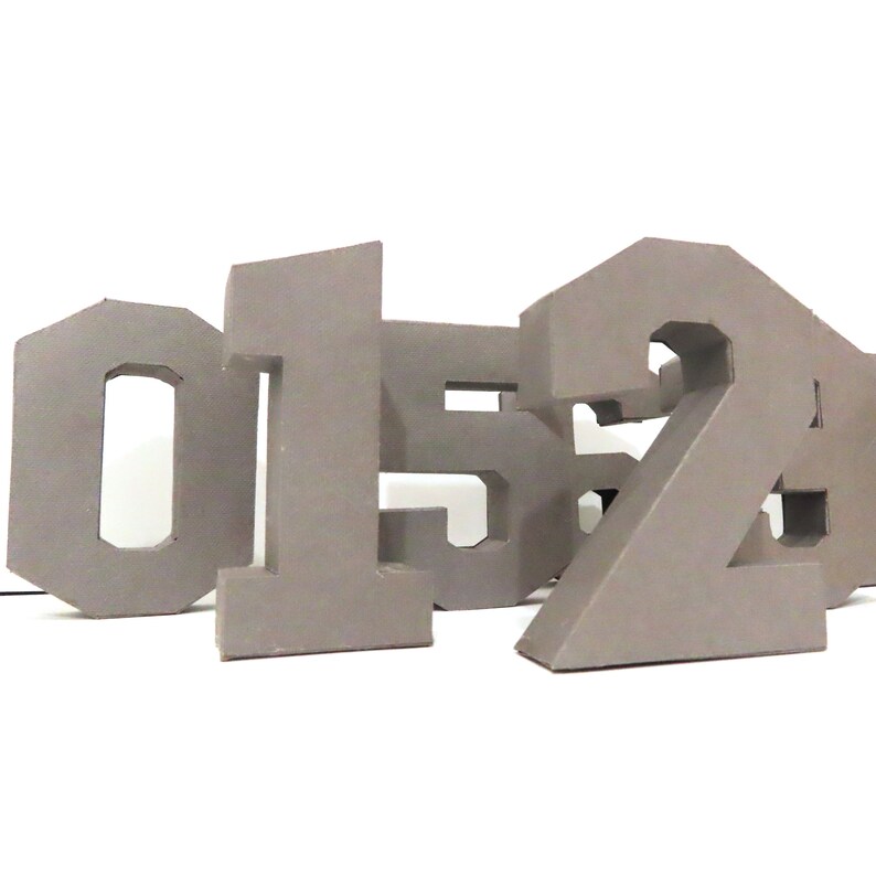 3D Number SVG Digital File - Etsy