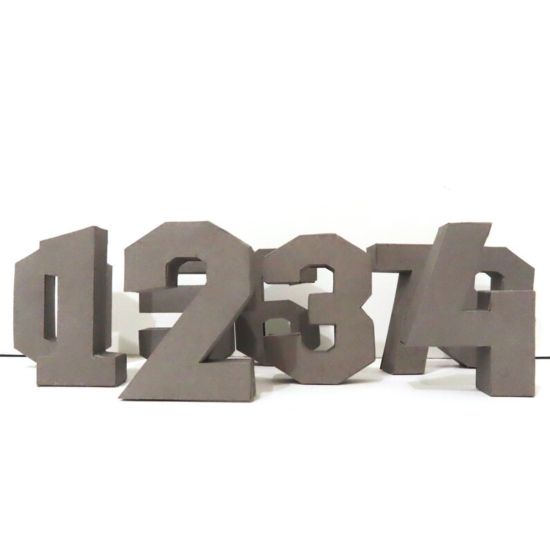 3D Number SVG Digital File - Etsy