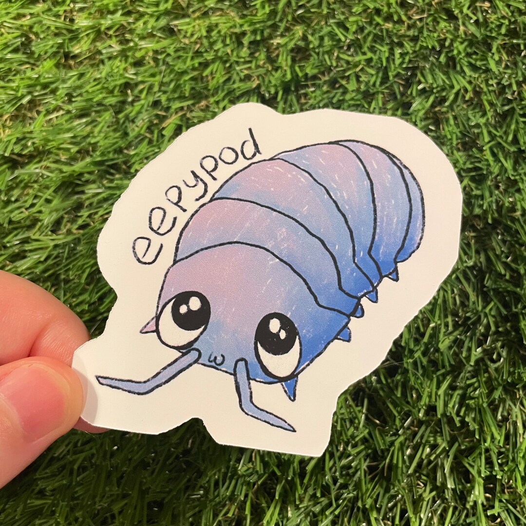 Eepypod Sticker Isopod Stickers Insect Lovers Stickers Woodlouse Cute ...