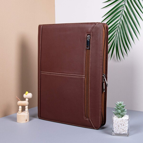 Cowhide Business Portfolio - Etsy