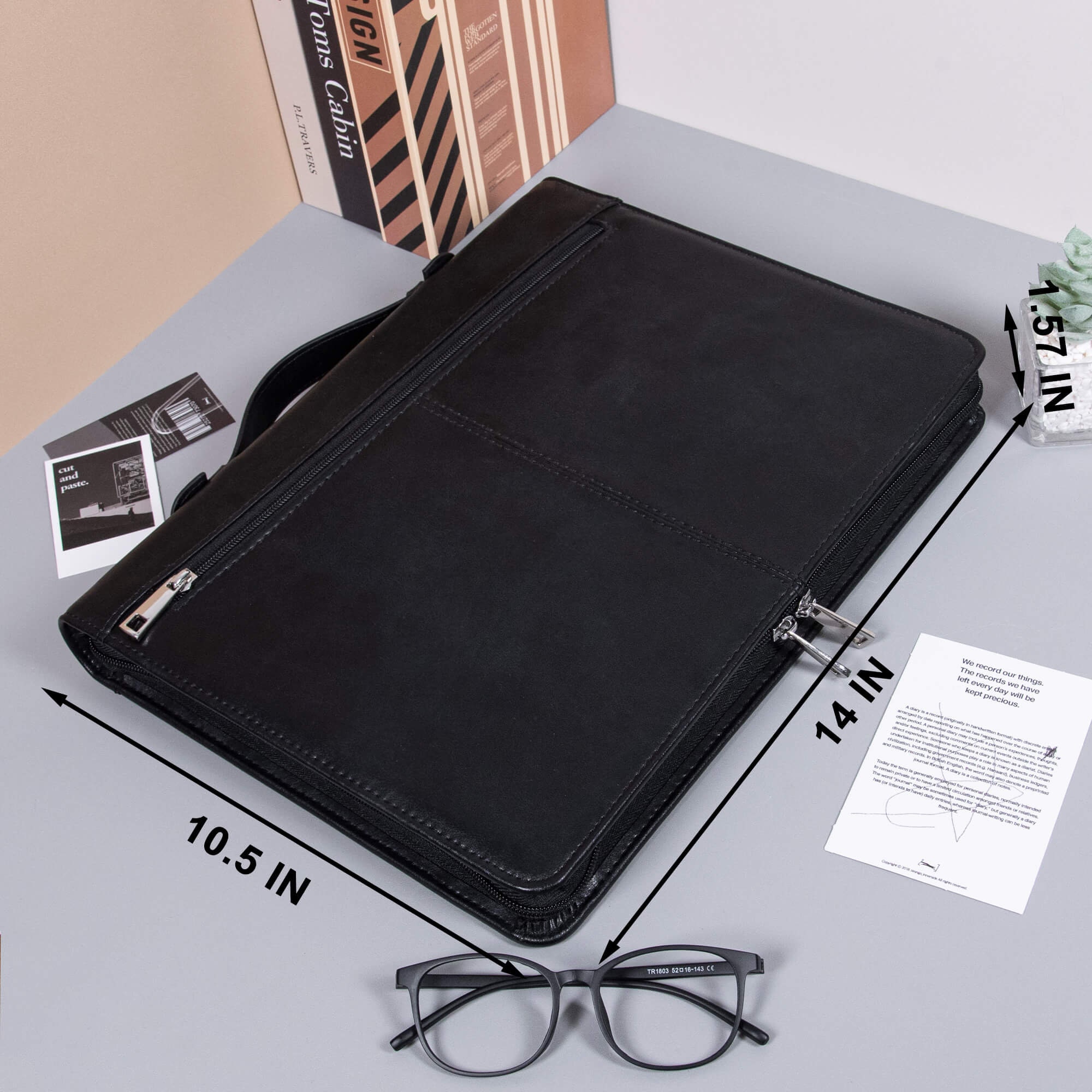 Personalized Vegan Leather Portfolio, Office A4 Notepad Holder With ...