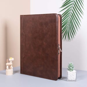 Custom Leather Portfolio, Engraved Logo Leather Portfolio, Personalized ...