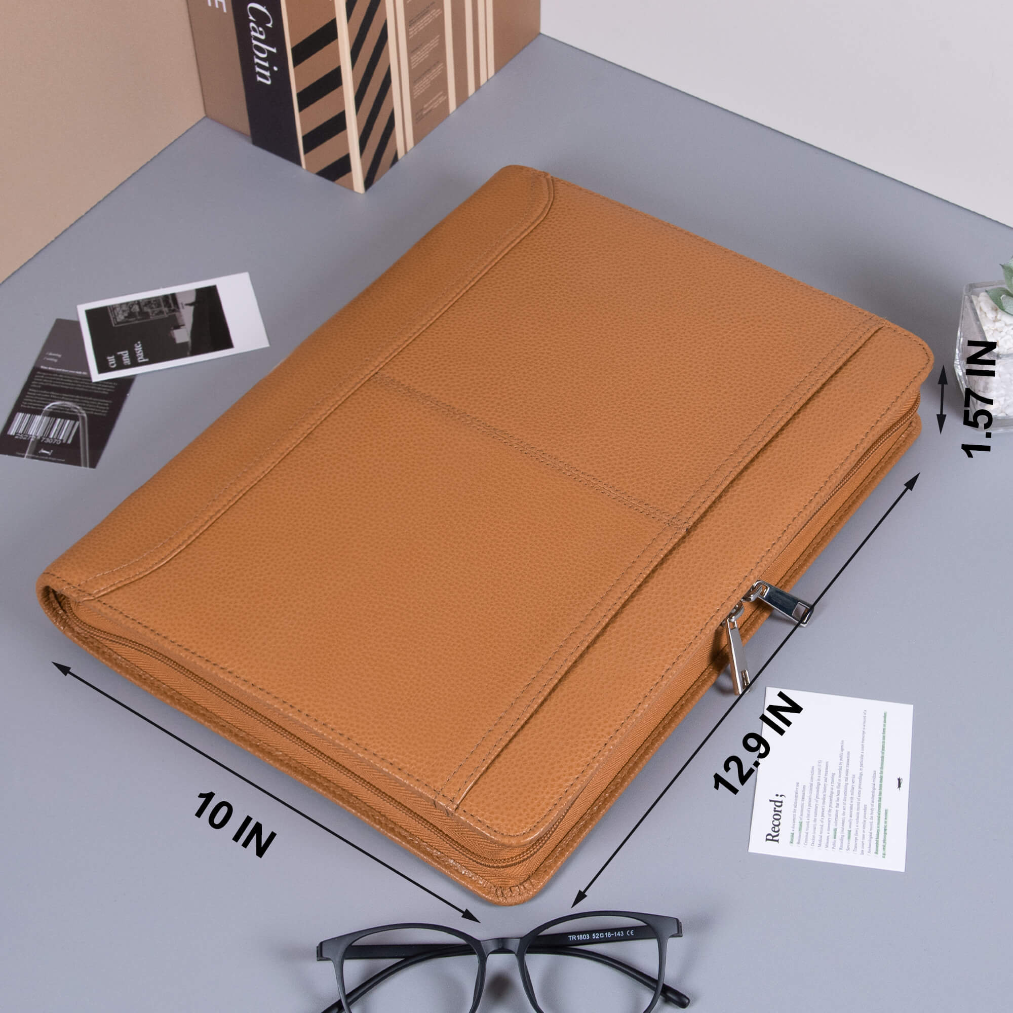 Personalized Brown Full Cowhide Leather Portfolio,genuine Leather ...