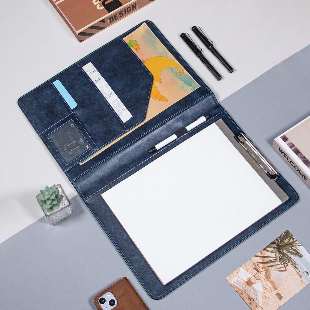 Leather Personalized Journal,custom Pu Leather Business Padfolio,office ...