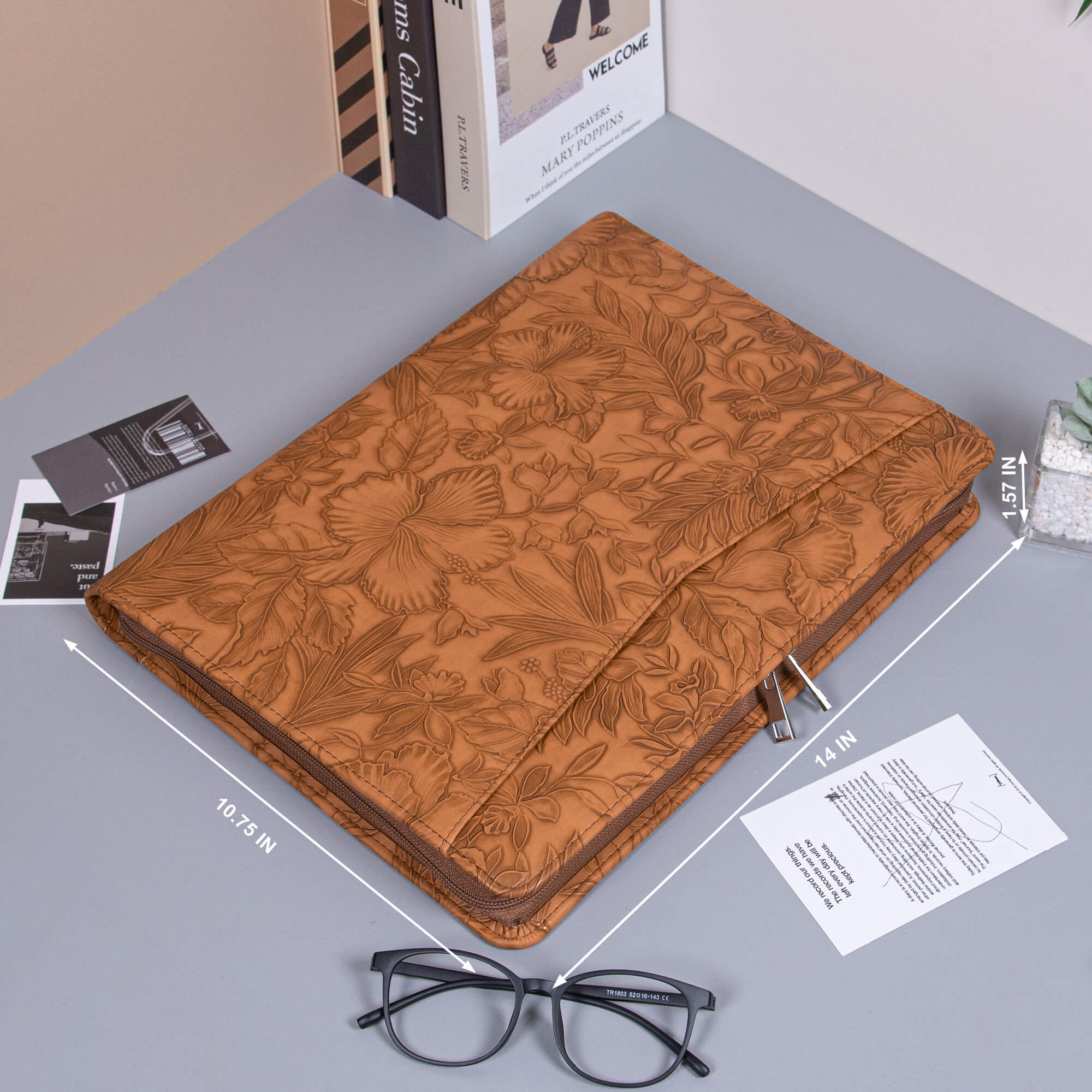 Engraved Embossed Pu Leather Portfolio,leather Padfolio Organizer ...