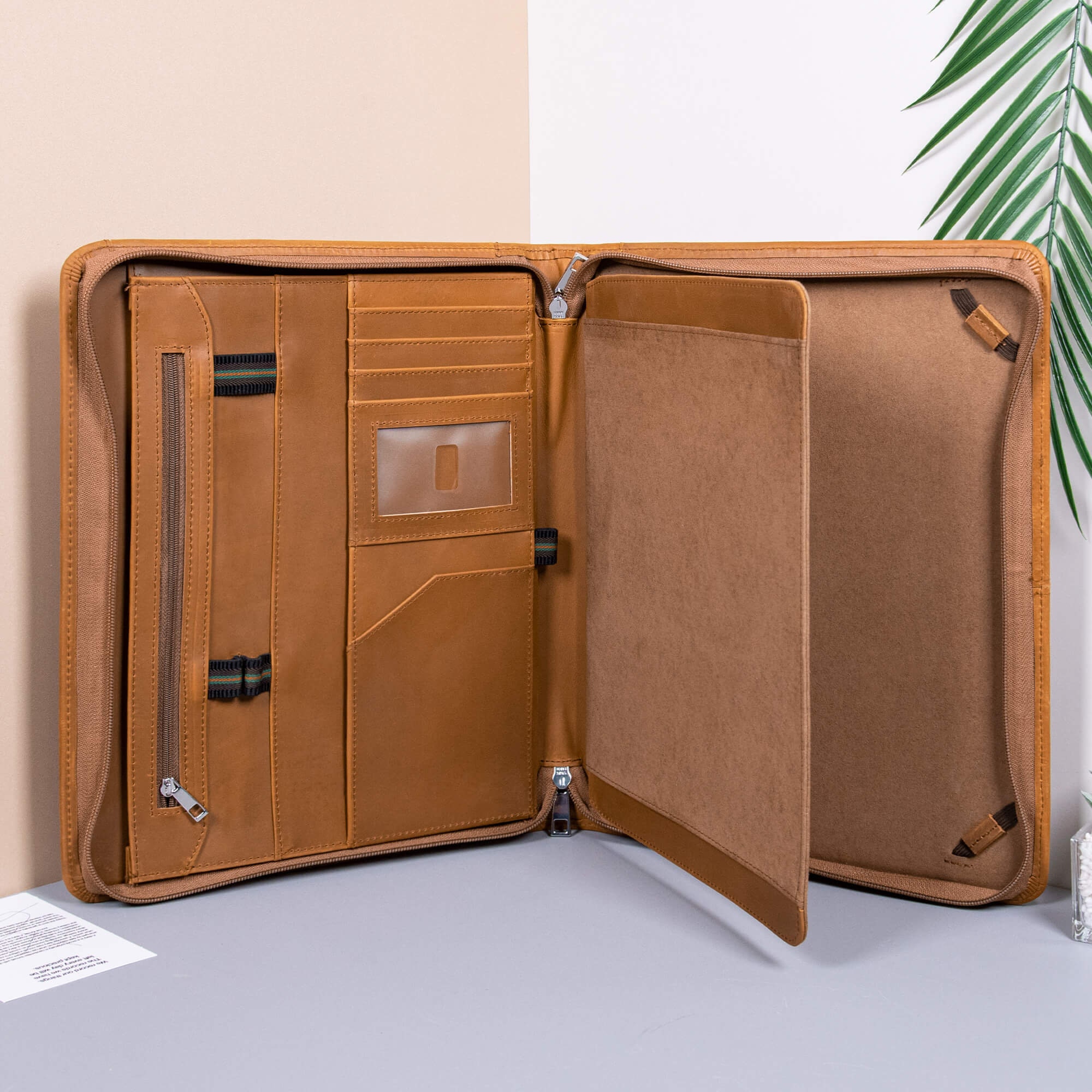 Personalized Crazy Horse Leather Portfolio, Engraved Business Padfolio ...