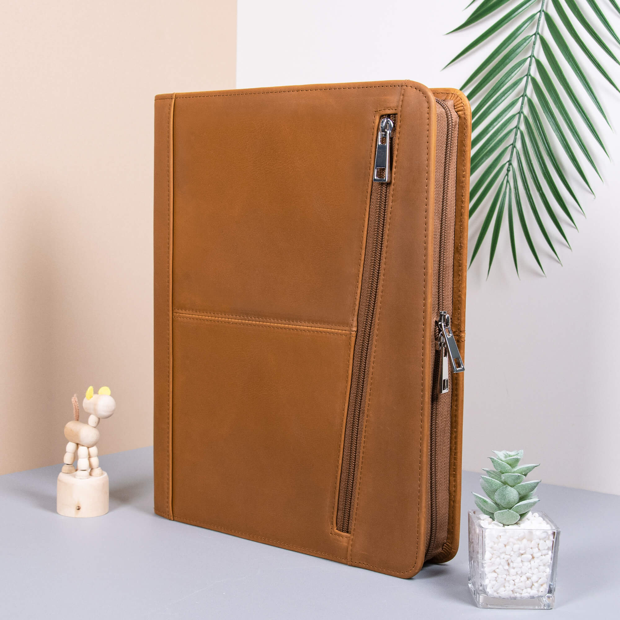 Personalized Crazy Horse Leather Portfolio, Engraved Business Padfolio ...