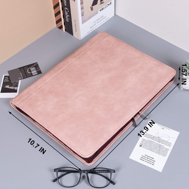 Monogrammed Pu Leather Portfolio,personalized Leather Padfolio for Her ...