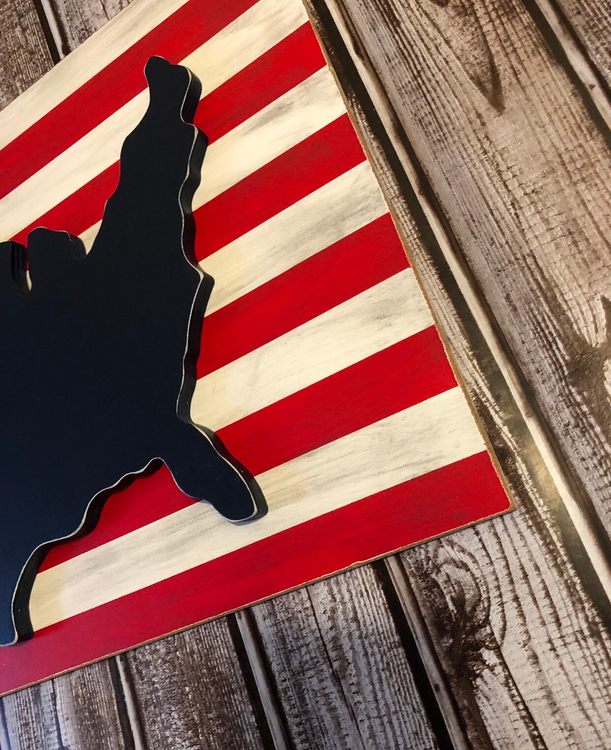 Rustic American Flag Art Farmhouse USA - Etsy