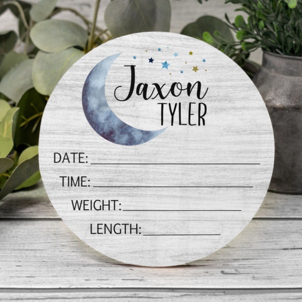 Moon Name Sign - Etsy