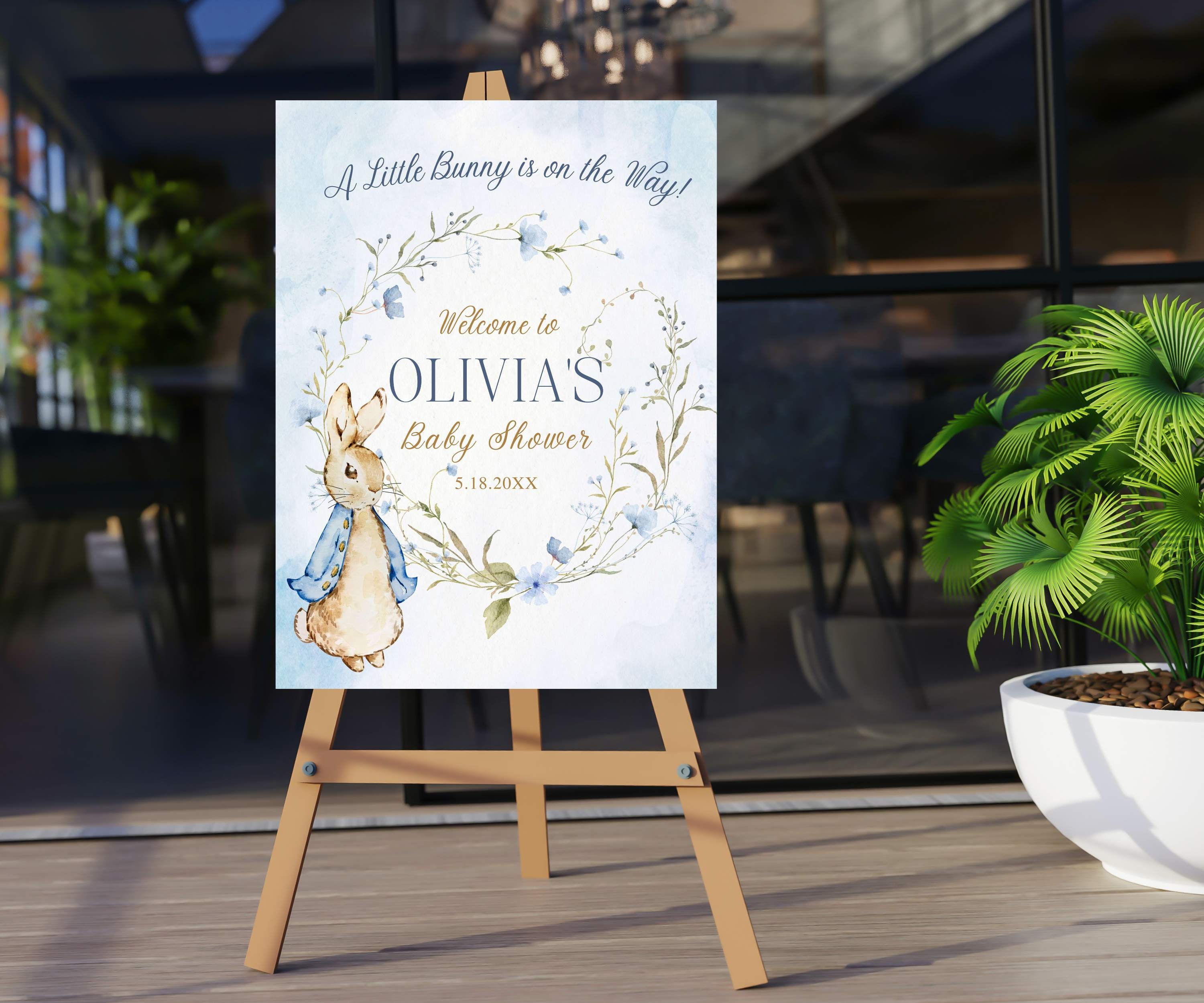 Peter Rabbit Baby Shower Welcome Sign, Peter Rabbit Party Poster, Peter ...