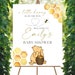 Classic Pooh Baby Shower Welcome Sign, Honey Bee Pooh Bear Poster ...