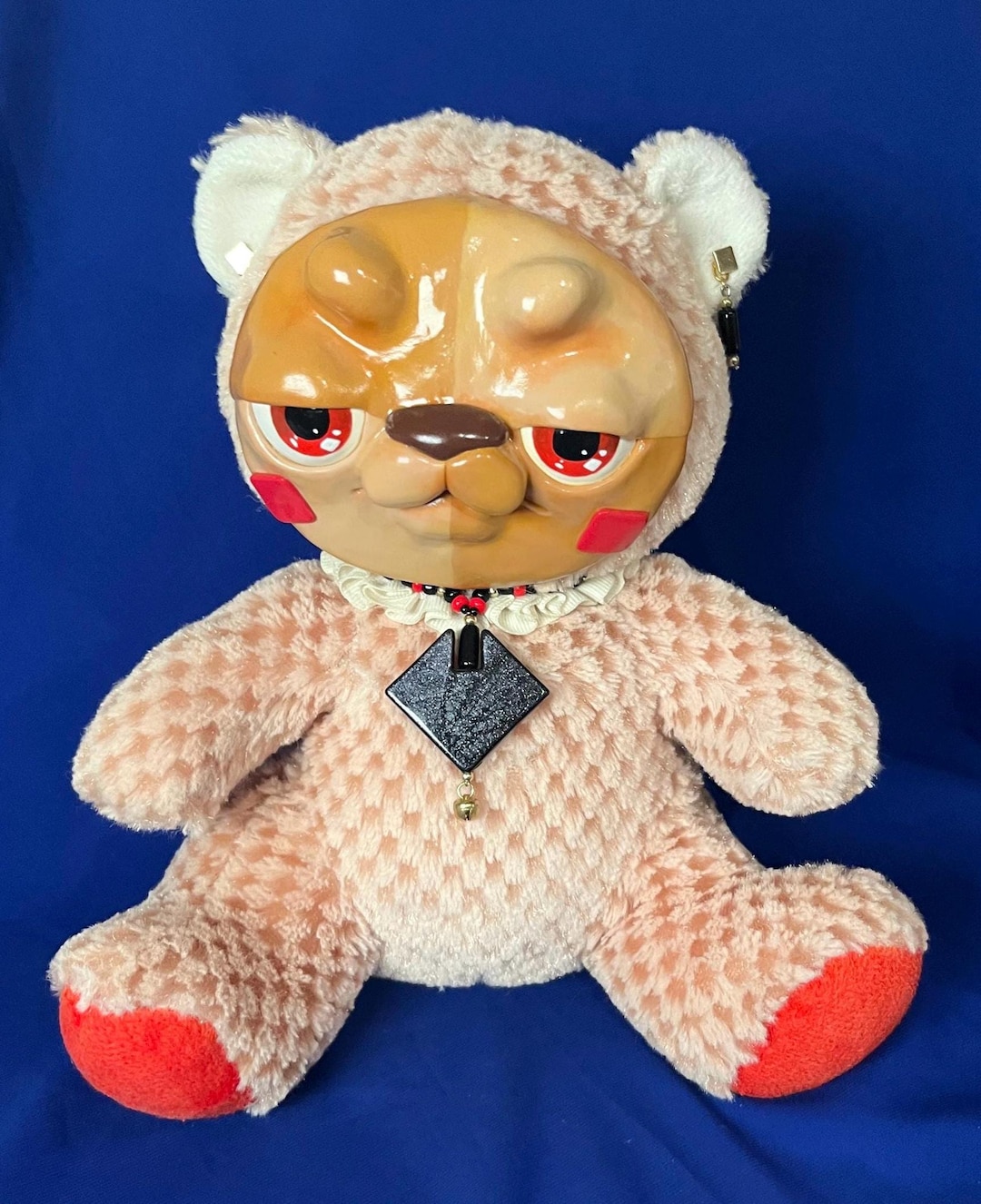 Cubert- OOAK Clay Face Plushie - Etsy