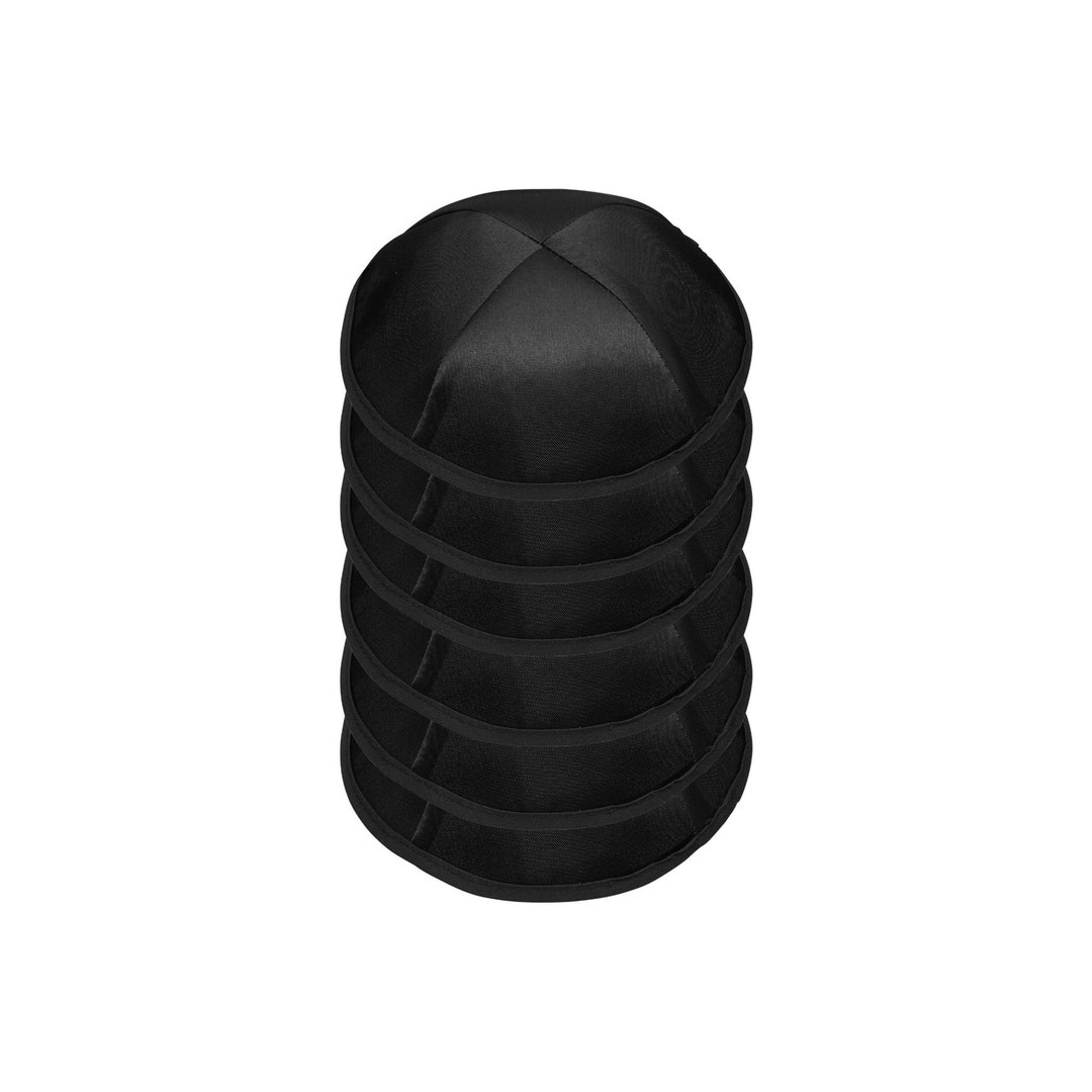 Black Black Cotton Kippah - Traditional Jewish Yarmulke For Men (16 ...