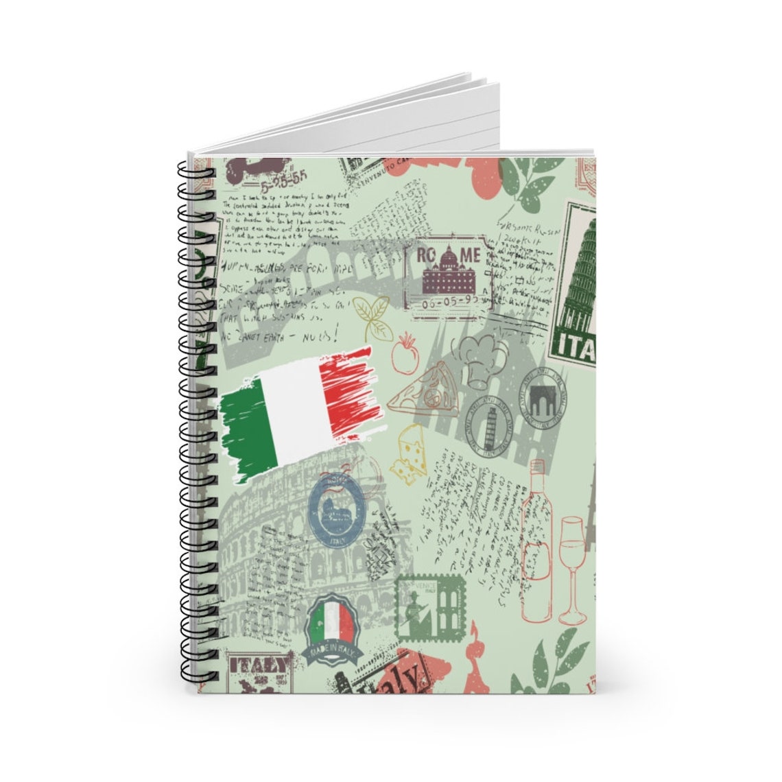 Italy Notebook Spiral Notebook Lined Notebook Travel Diary | Etsy