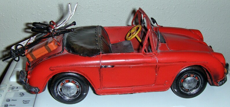 Vintage Metal Toy Car Convertible - Etsy