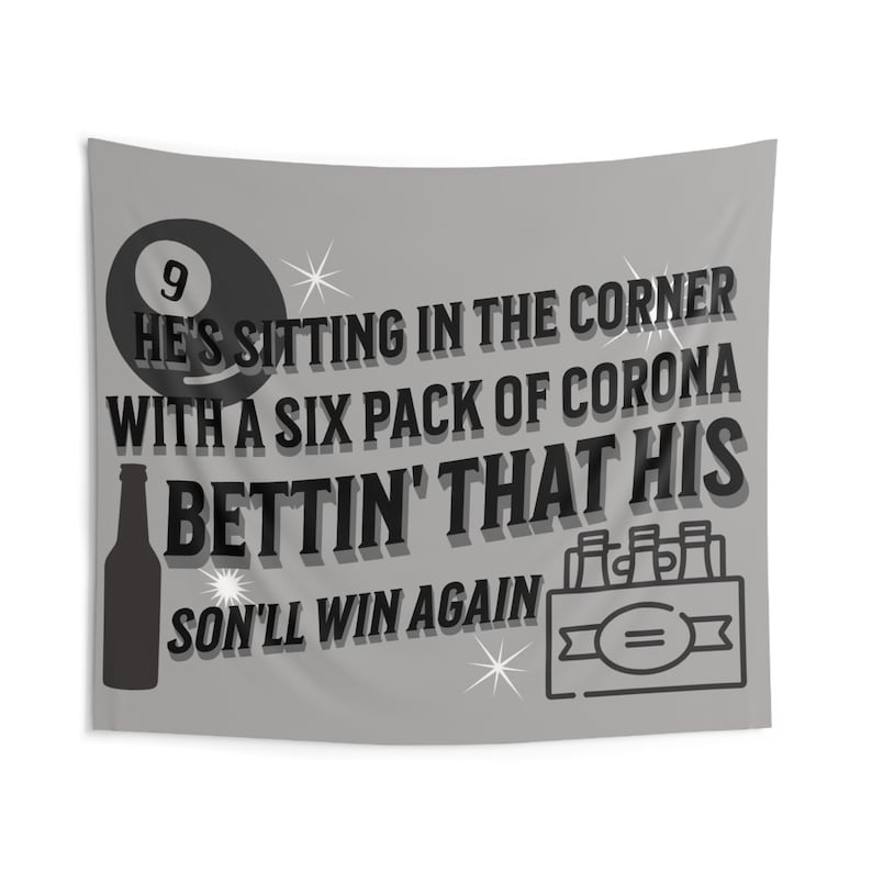 Zach Bryan Nine Ball Lyrics Indoor Wall Tapestries - Etsy