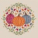 Fairytale Pumpkin Patch Cross Stitch Pattern | Small Cute Modern Fall Design With Colorful ...