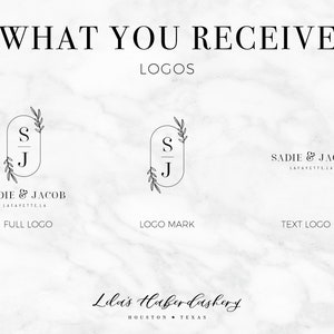DIGITAL FILE - Oval Floral Wedding Logo | Bridal Monogram | Semi Custom ...
