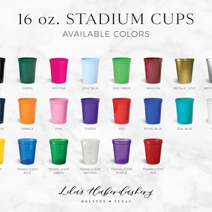 Vine Monogram Semi-custom Plastic Stadium Cups 4 Sizes Souvenir Cup ...