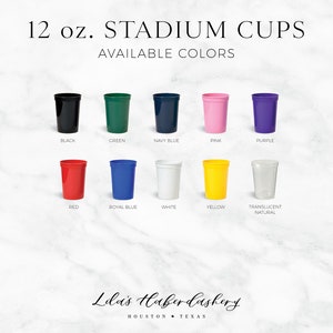 Vine Monogram Semi-custom Plastic Stadium Cups 4 Sizes Souvenir Cup ...
