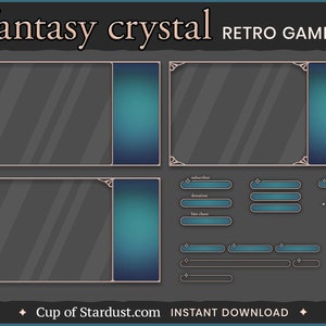Fantasy Crystal Stream Overlays Kit - Animated Starting Videos, Twitch ...
