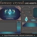 Fantasy Crystal Stream Overlays Kit Animated Starting Videos, Twitch ...