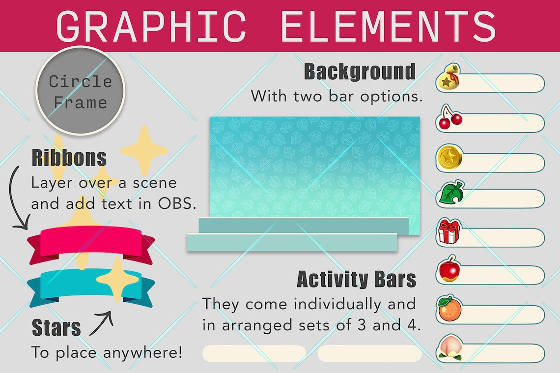 Animal Crossing Stream Overlays / ACNH Switch Twitch Theme Pack ...