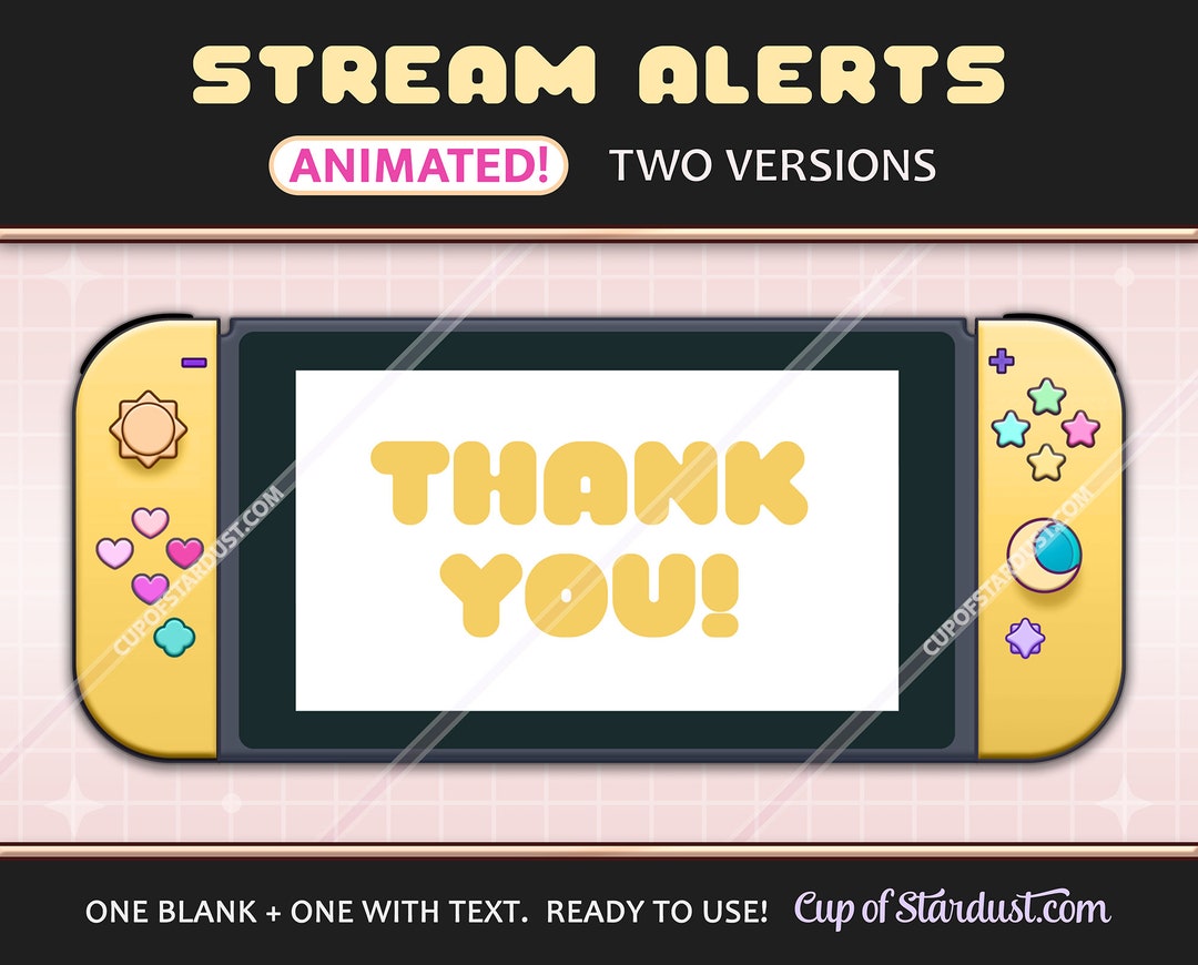 Yellow Twitch Stream Alerts - Animated Switch Console Sub Alert ...