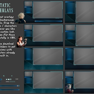 Final Fantasy 7 Stream Overlay Twitch Theme / Youtube Design - Animated ...