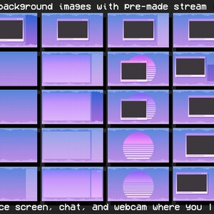 Vaporwave Purple Twitch Overlays - Animated Stream Pack - Etsy