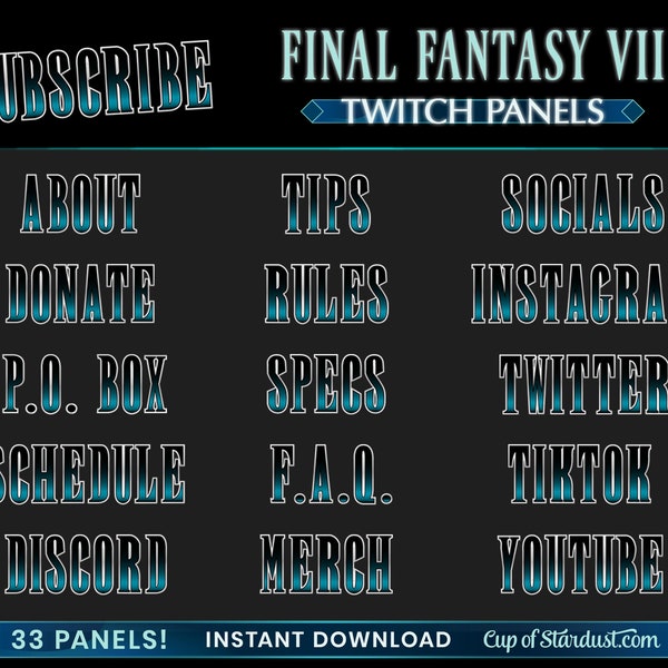 Final Fantasy Twitch Overlay - Etsy