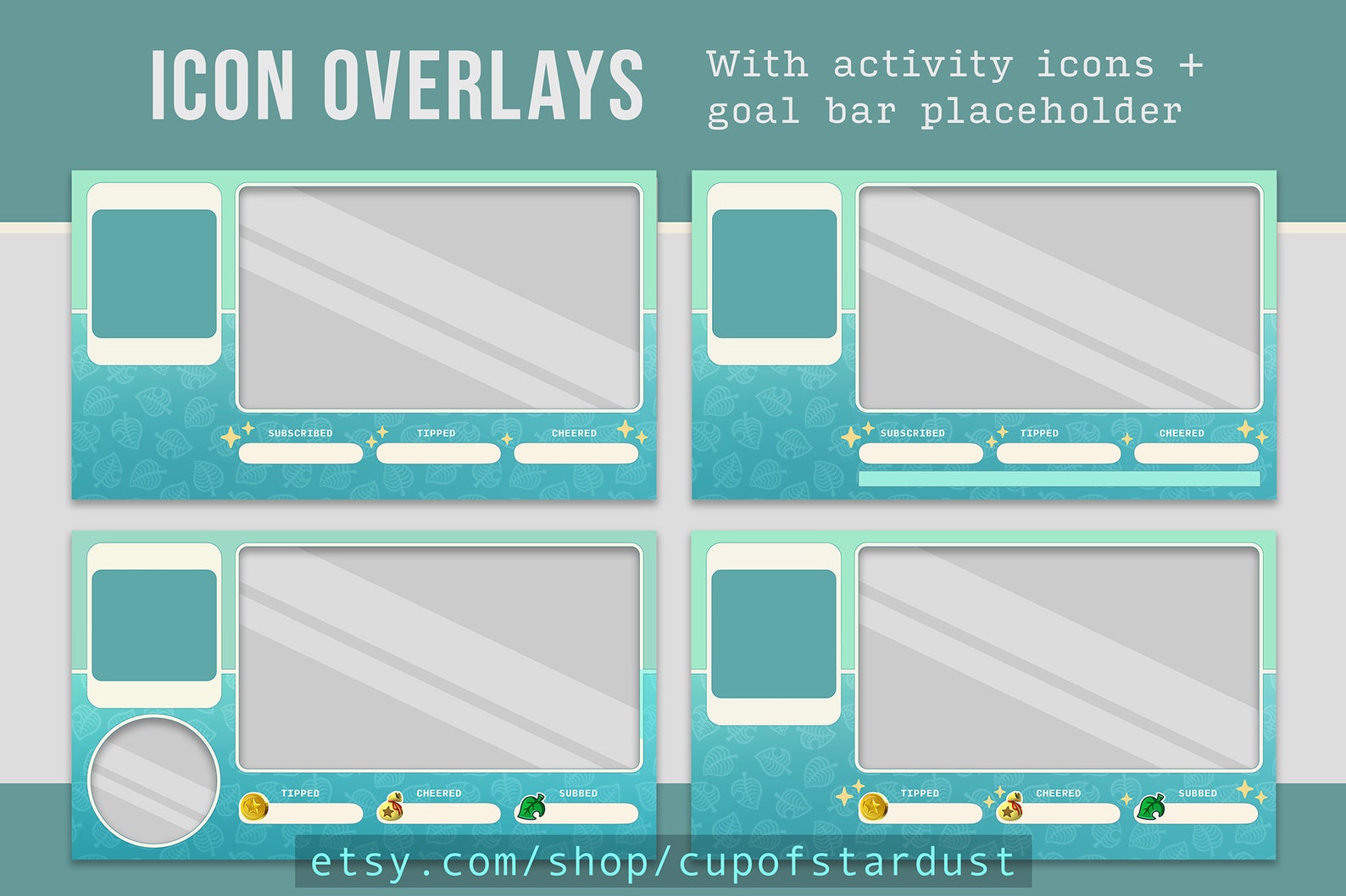 Animal Crossing Stream Overlays / ACNH Switch Twitch Theme Pack ...