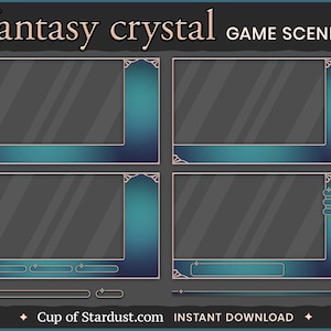 Fantasy Crystal Stream Overlays Kit - Animated Starting Videos, Twitch ...