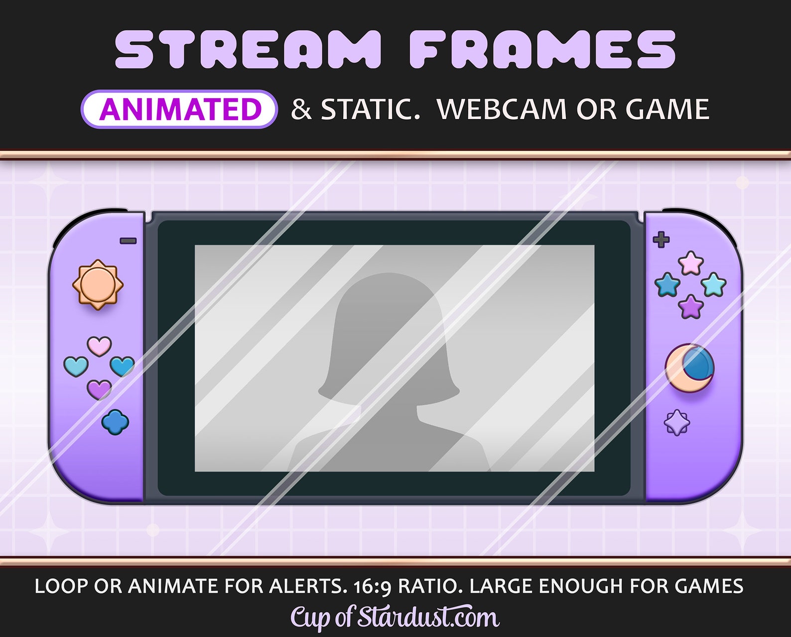 Switch Twitch Overlay Webcam or Game Display - Animated Youtube Video ...