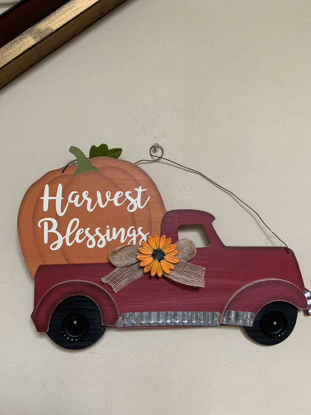 Fall Plaque, Wall Decor, Harvest Plaque, Harvest Blessings Plaque - Etsy