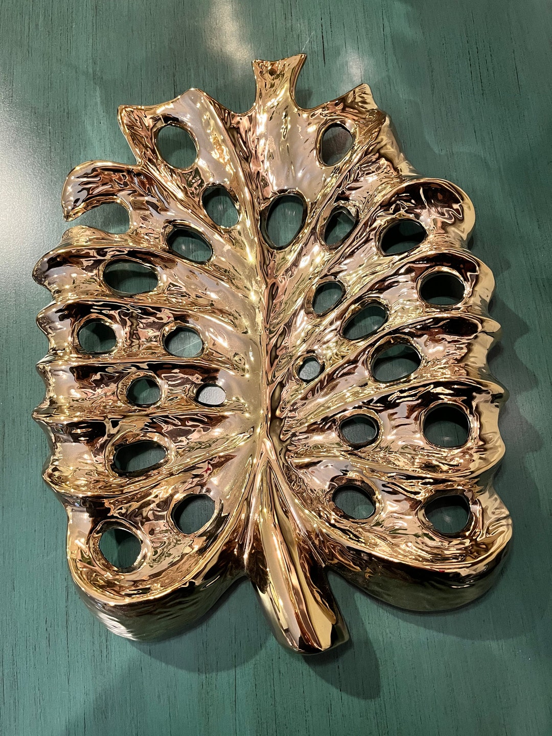 Gold Leaf , Home Decor, Gold Leaf Plate - Etsy