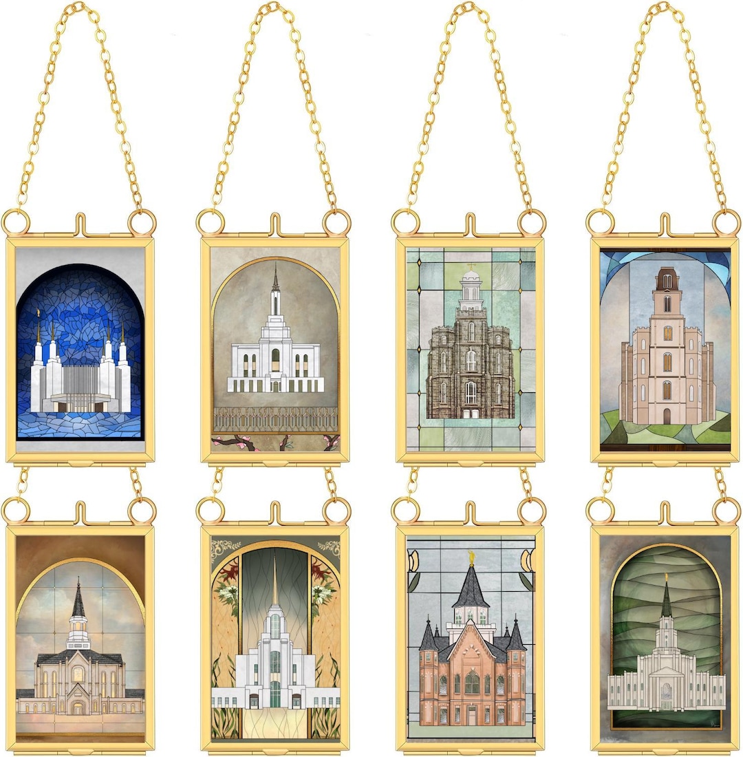 LDS Temple Stained Glass Ornament: Religious Home Decor - Etsy