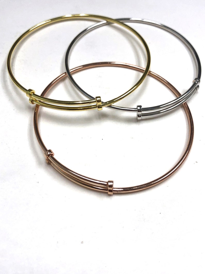 Expandable Silver Bangle Bracelets - Etsy