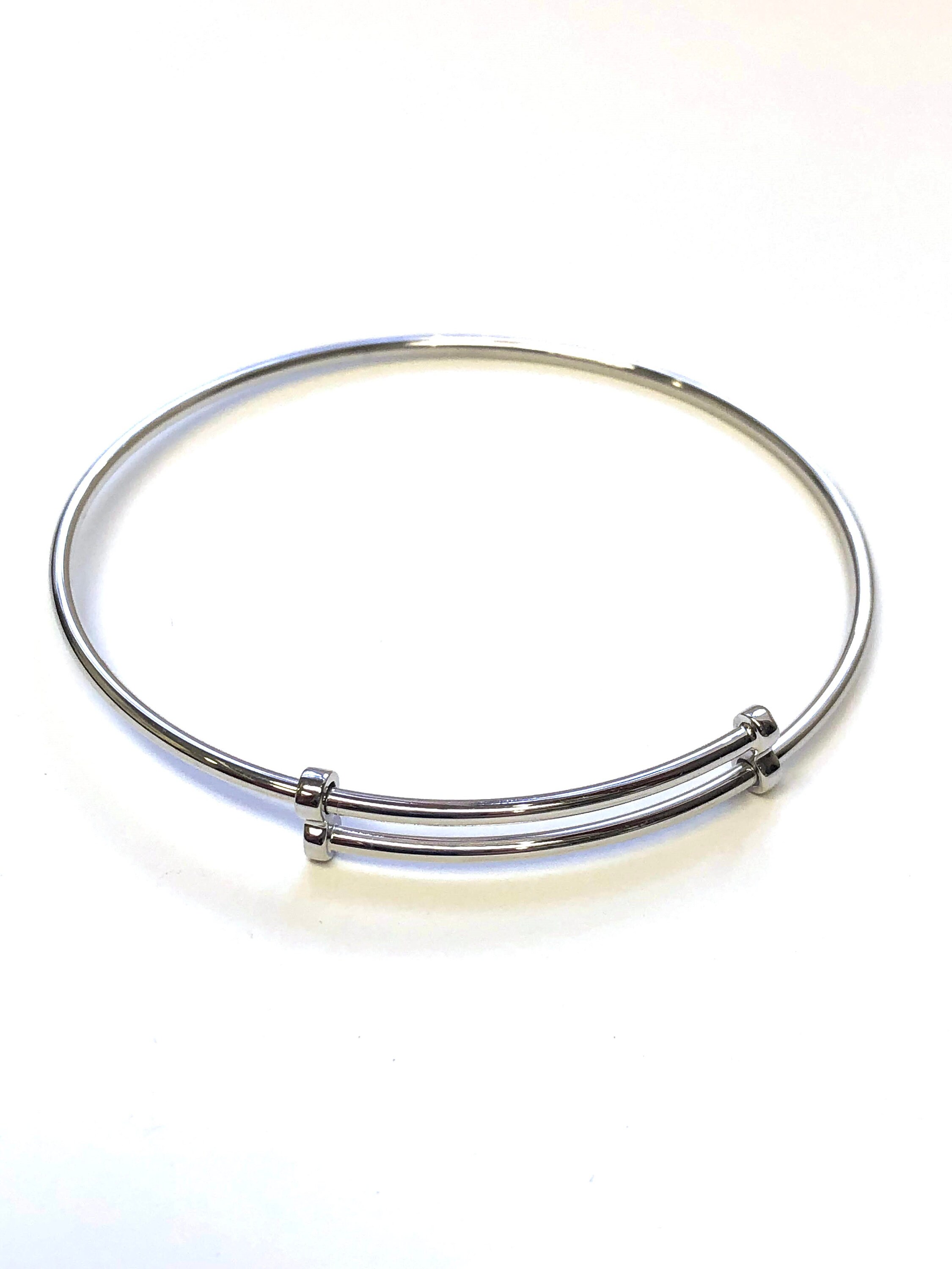 Expandable Silver Bangle Bracelets - Etsy