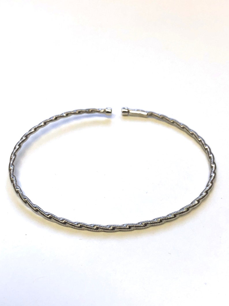 Silver Twisted Rope Bangle Bracelet - Etsy
