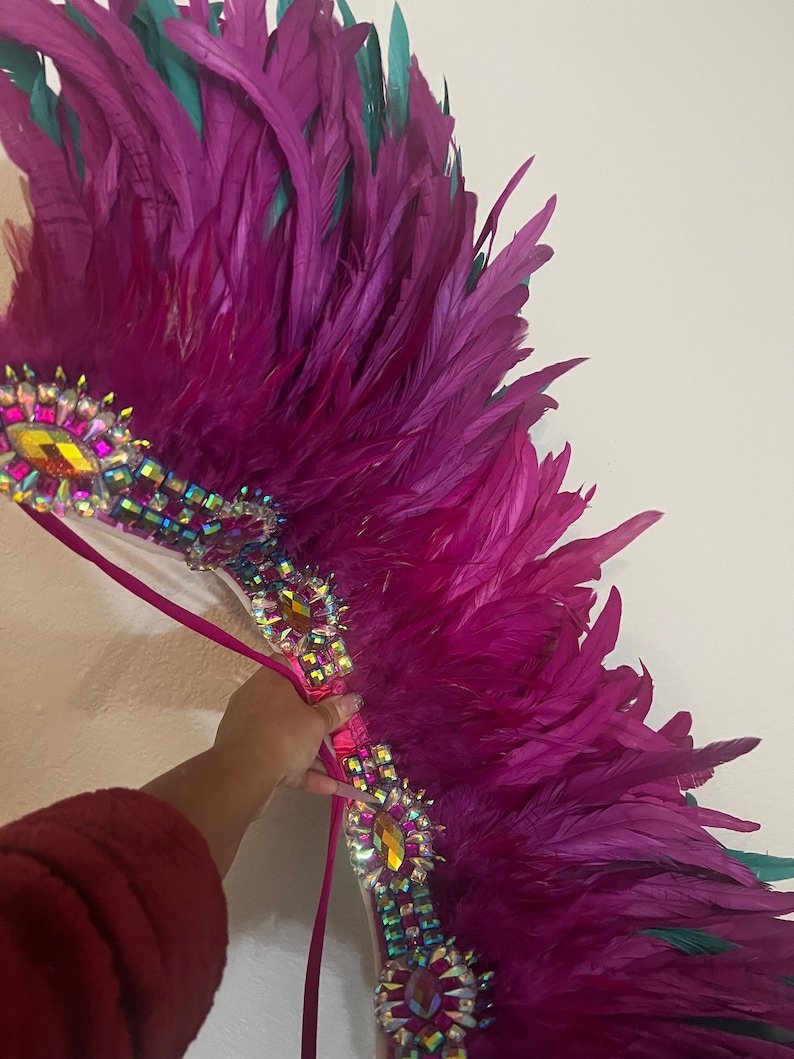 Customizable Carnival Sets- Wire Bra, Feather Shawl and Tiara (sade) - Etsy