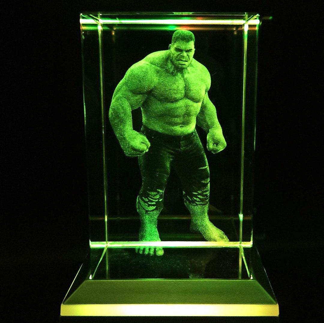 3D Hulk Light up Crystal Collectible Gift Ships Priority Mail Free - Etsy