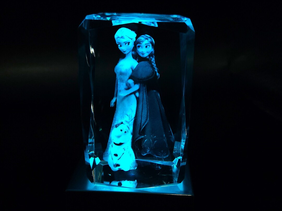 3D Elsa Anna Olaf Crystal Frozen Collectible Includes: Multi-color or ...