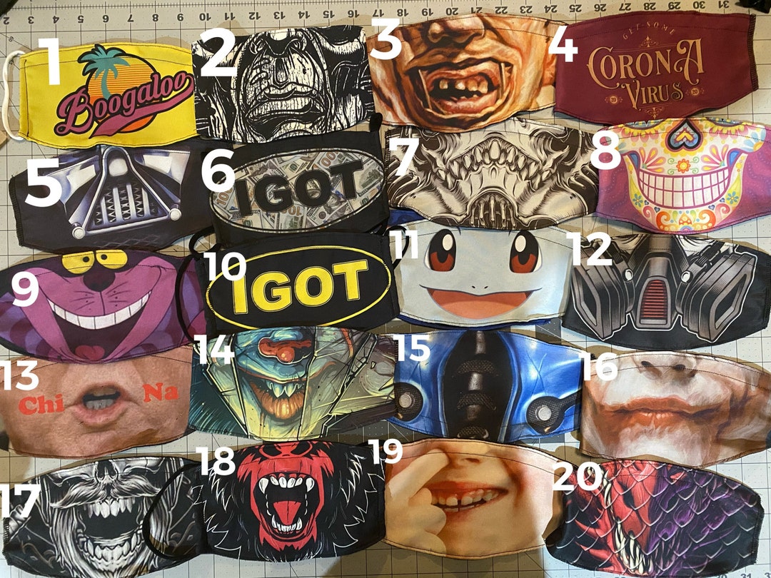 Custom Graphic Face Mask - Etsy