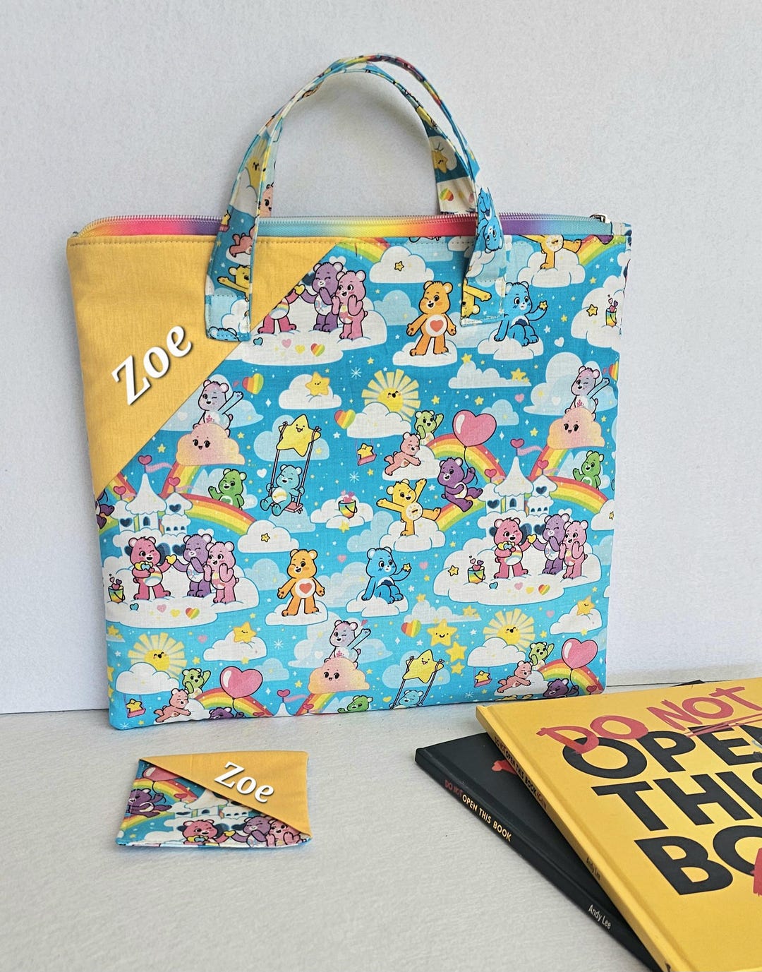 Personalized Care Bears Inspired Book Bag, Glow-in-the-dark Name ...