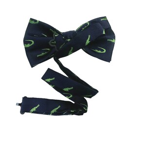 Navy Blue Crocodile Skinny Tie Mans Novelty Necktie Animal Print ...