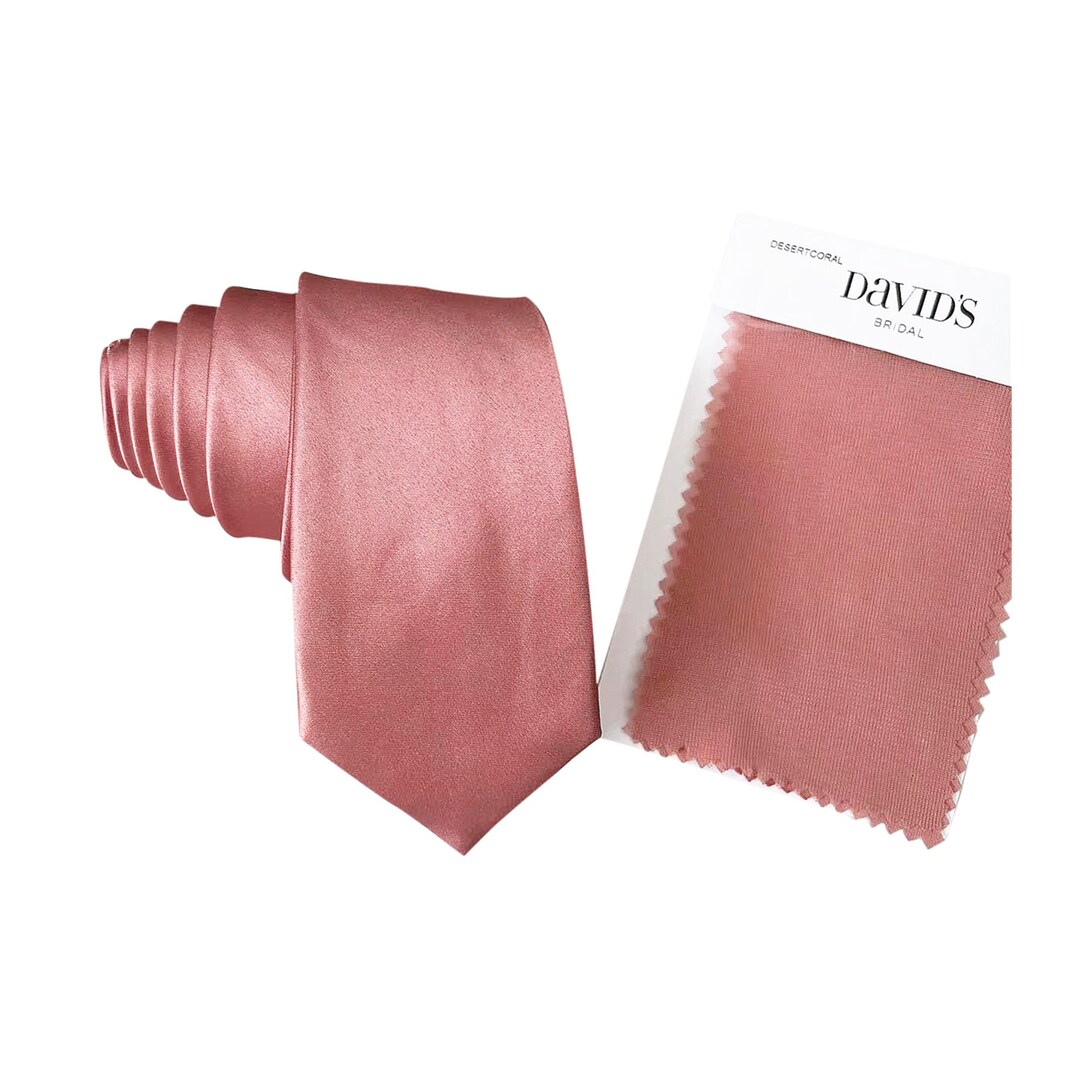 Desert Coral Wedding Tie, Men's Necktie Desert Coral , Desert Coral ...