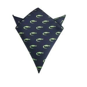Navy Blue Crocodile Skinny Tie Mans Novelty Necktie Animal Print ...