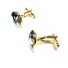 Midnight Blue White Floral Cufflinks Custom Cufflink Silver Cufflinks ...
